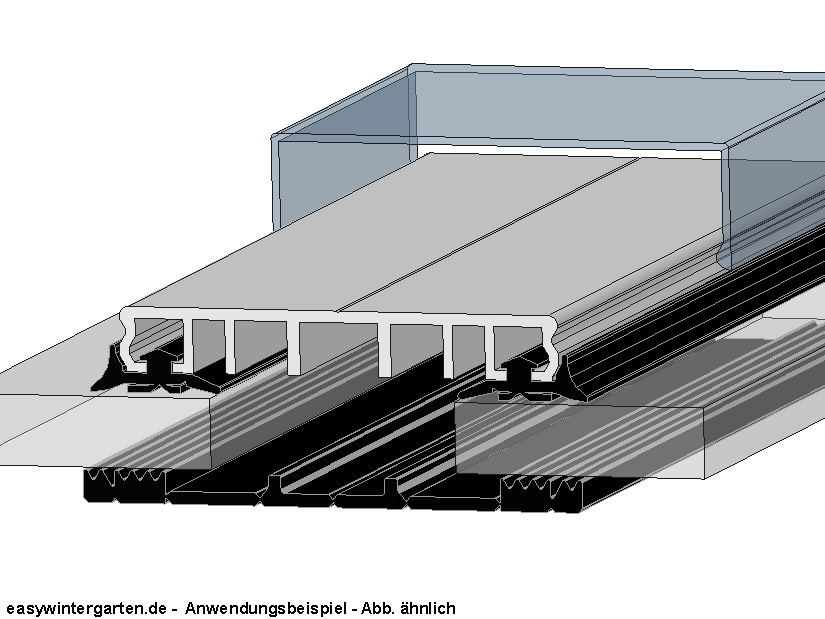 Glasklemmprofile Komplettprofile Klemmprofile Set Alu 80 mm